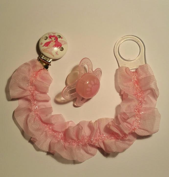 Vintage sutte-snor i pink til reborn baby – Reborn in Denmark ApS